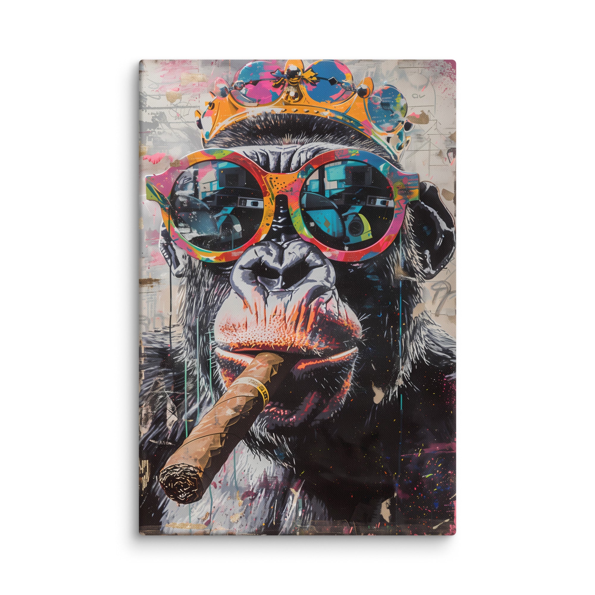 Tableau Singe Qui Fume - Street Art – Art Virtuoso