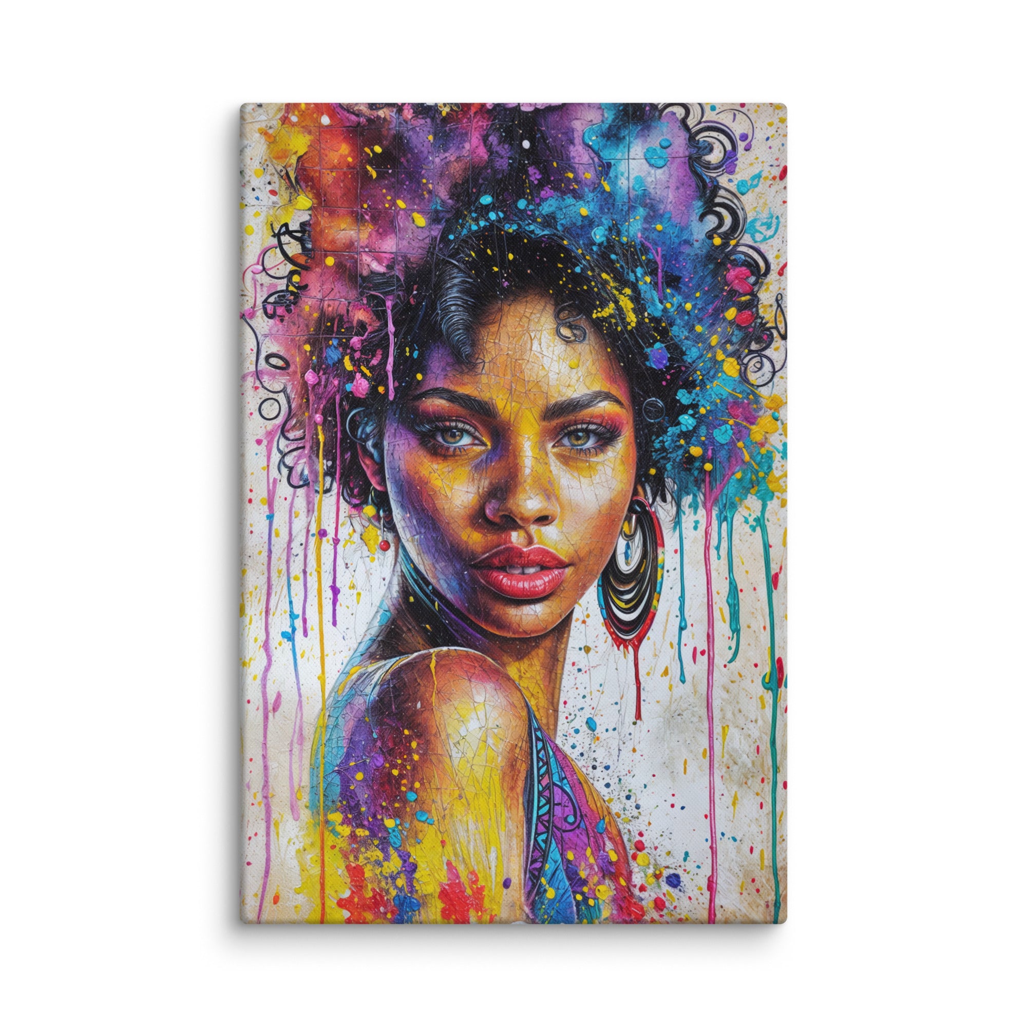Tableau Africaine Couleur - Afro Queen – Art Virtuoso