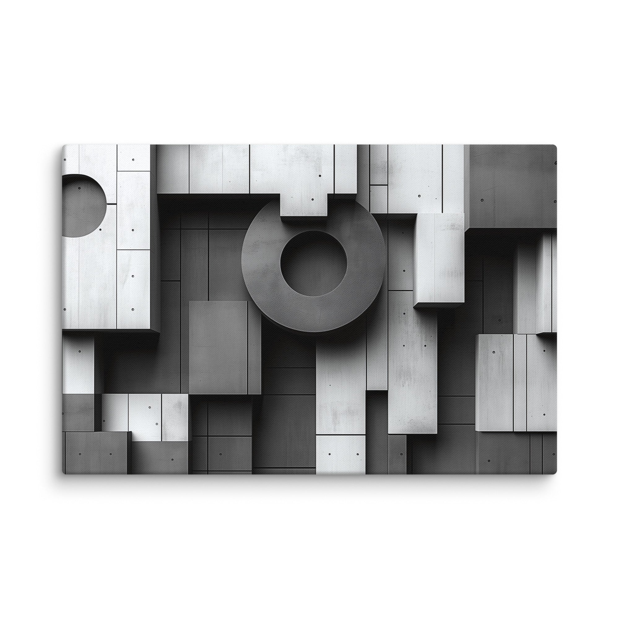 Tableau Forme Géométrique Noir et Blanc - Style Indus – Art Virtuoso