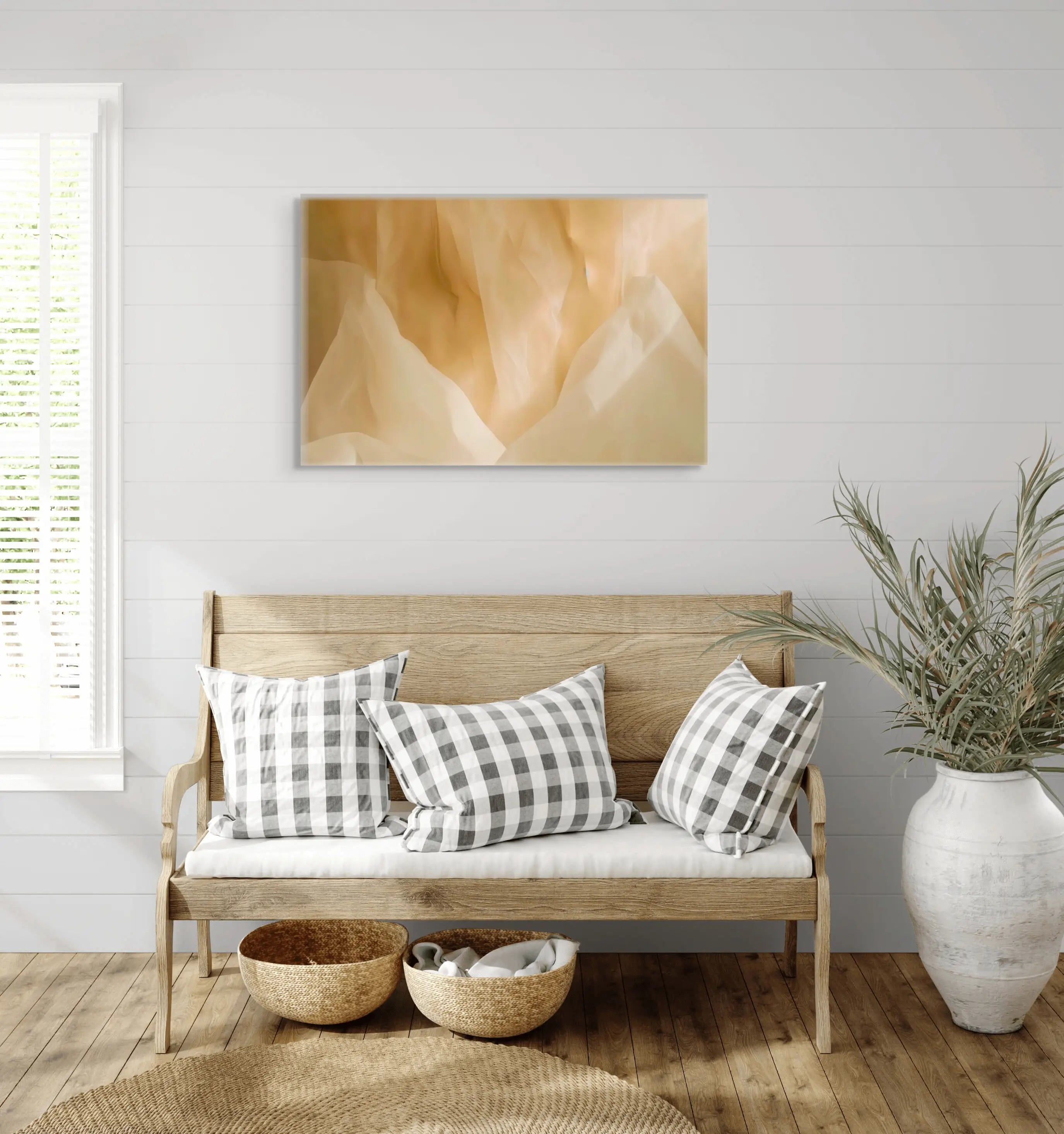 Tableau Beige Abstrait — Nuances de Sable | Art Virtuoso