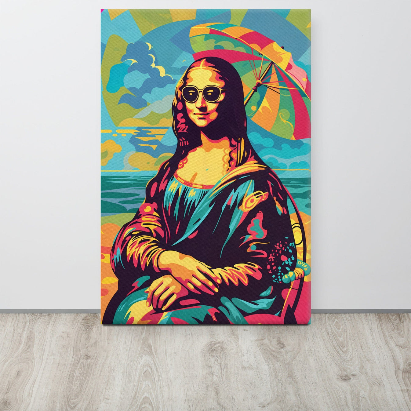 Tableau Joconde Pop Art - Mona Lisa à la plage – Art Virtuoso
