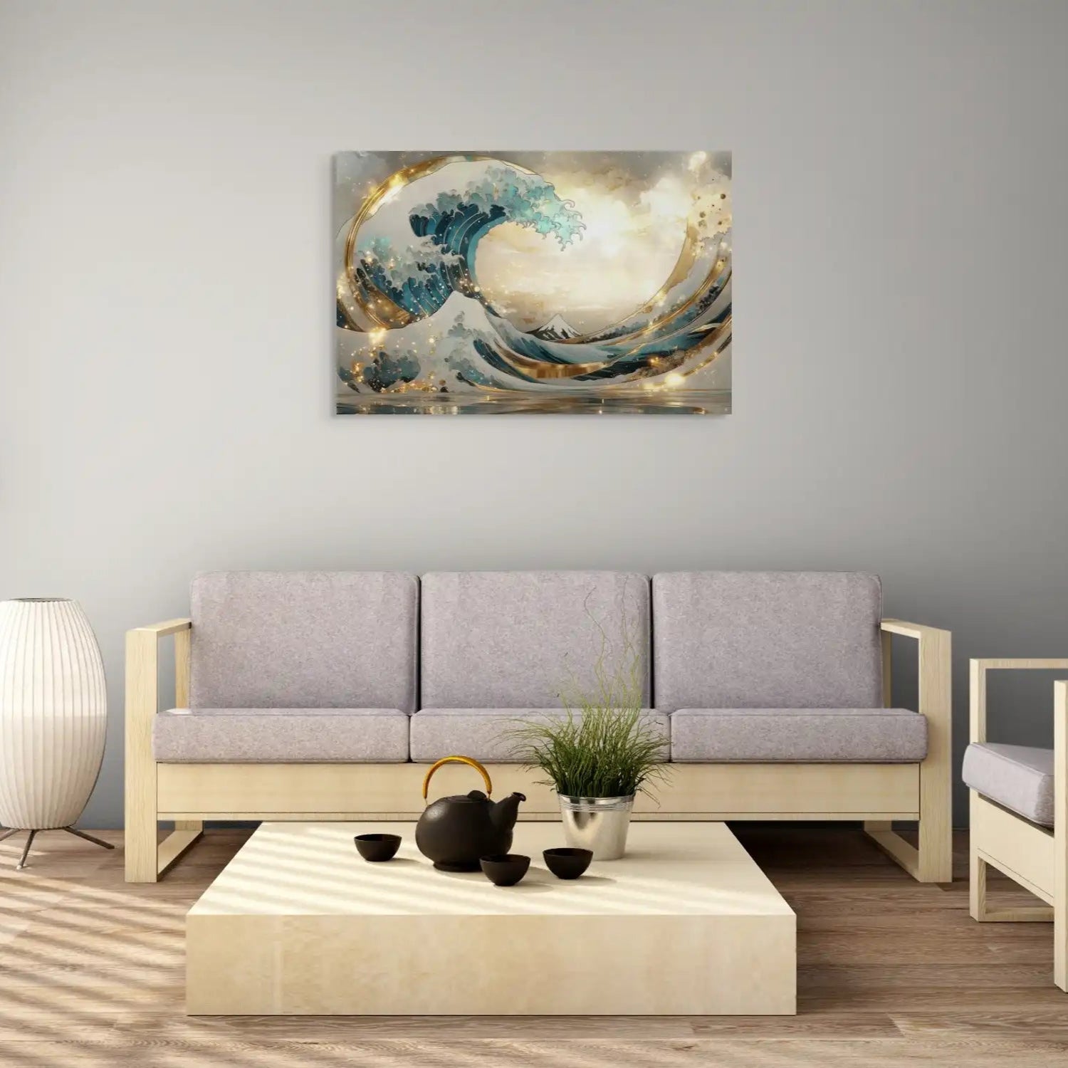 Tableau Art — Vague Dorée Art Deco | Art Virtuoso